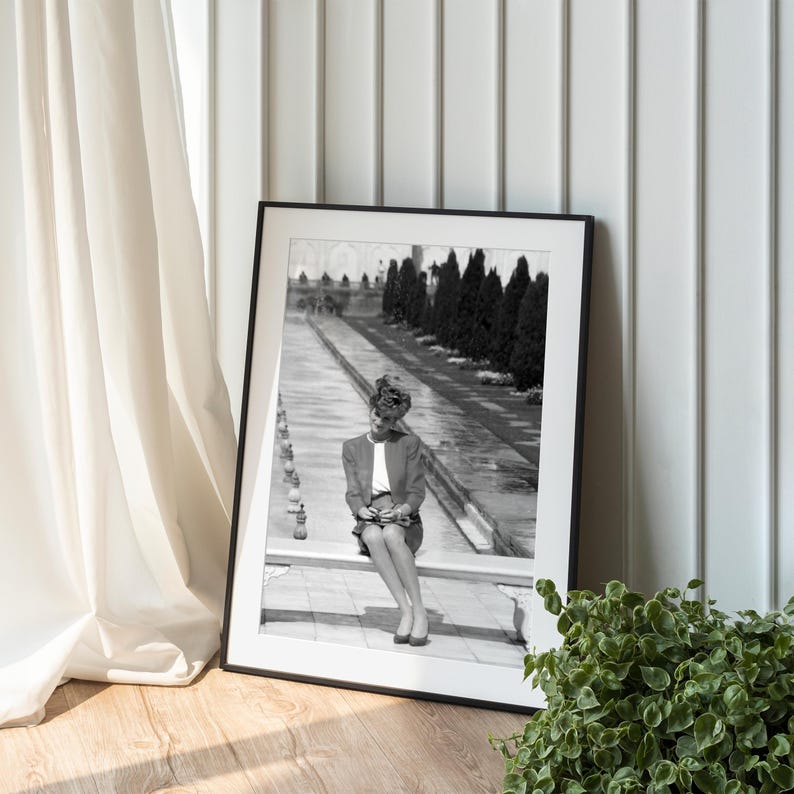 Princess Diana Sitting Bench at Taj Mahal, Photography Prints, British ...