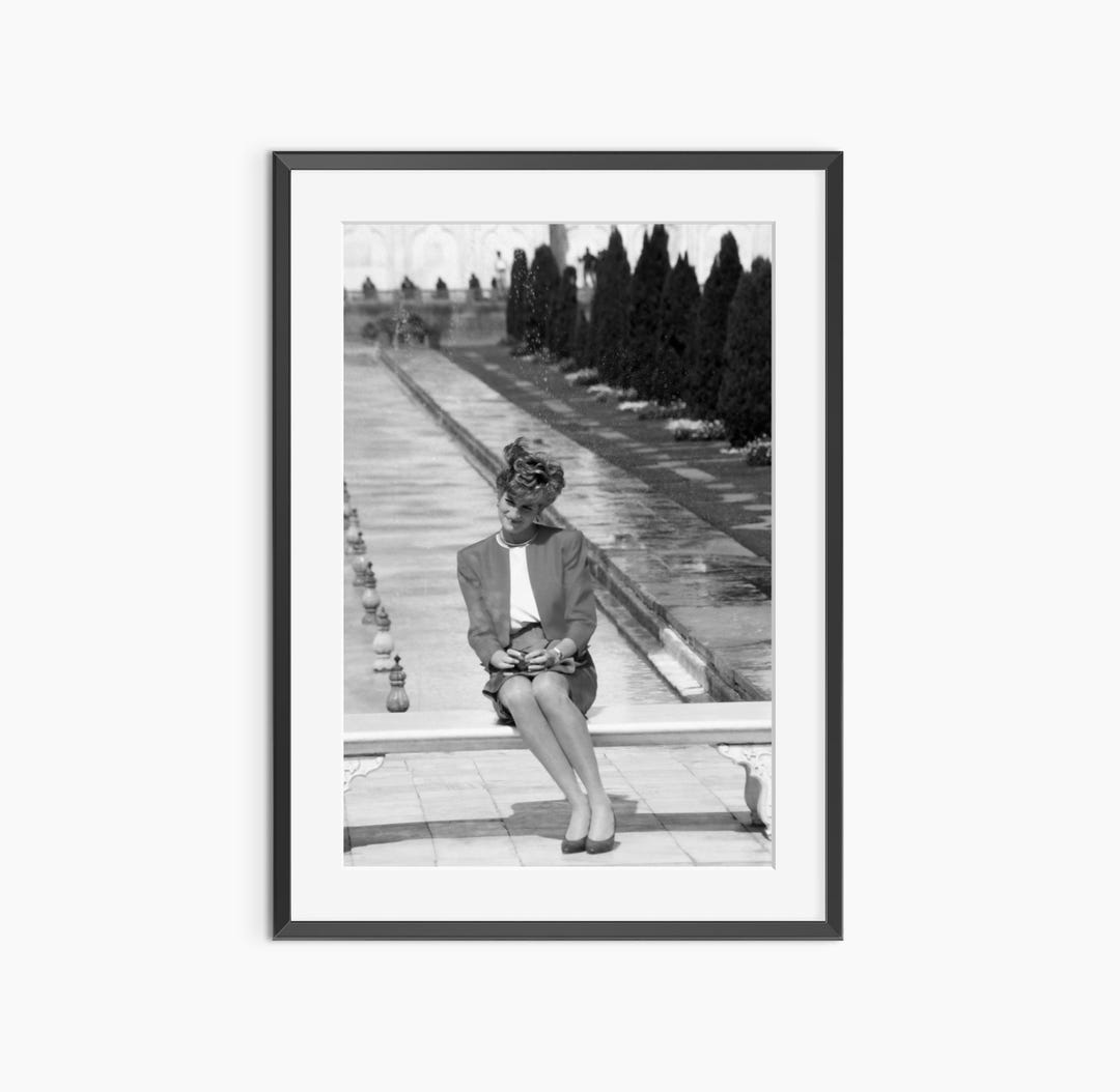 Princess Diana Sitting Bench at Taj Mahal, Photography Prints, British ...