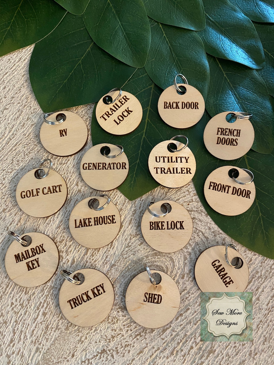 Key Tags ~ Laser Cut ~ Custom Tags ~ Front Door ~ Back Door ~ Garage ...
