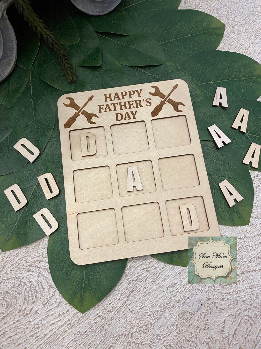 Father's Day Tic Tac Toe ~ Laser Cut - Etsy