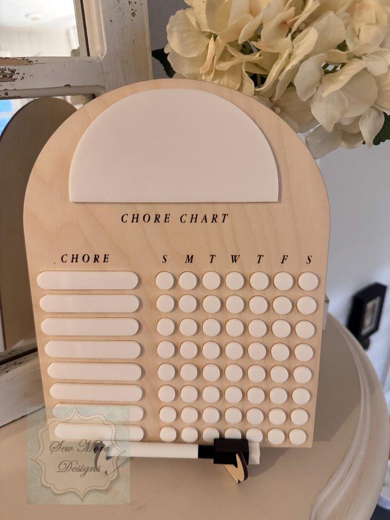 Personalized Wood Chore Chart for Kids: Daily Routine Tracker - Etsy