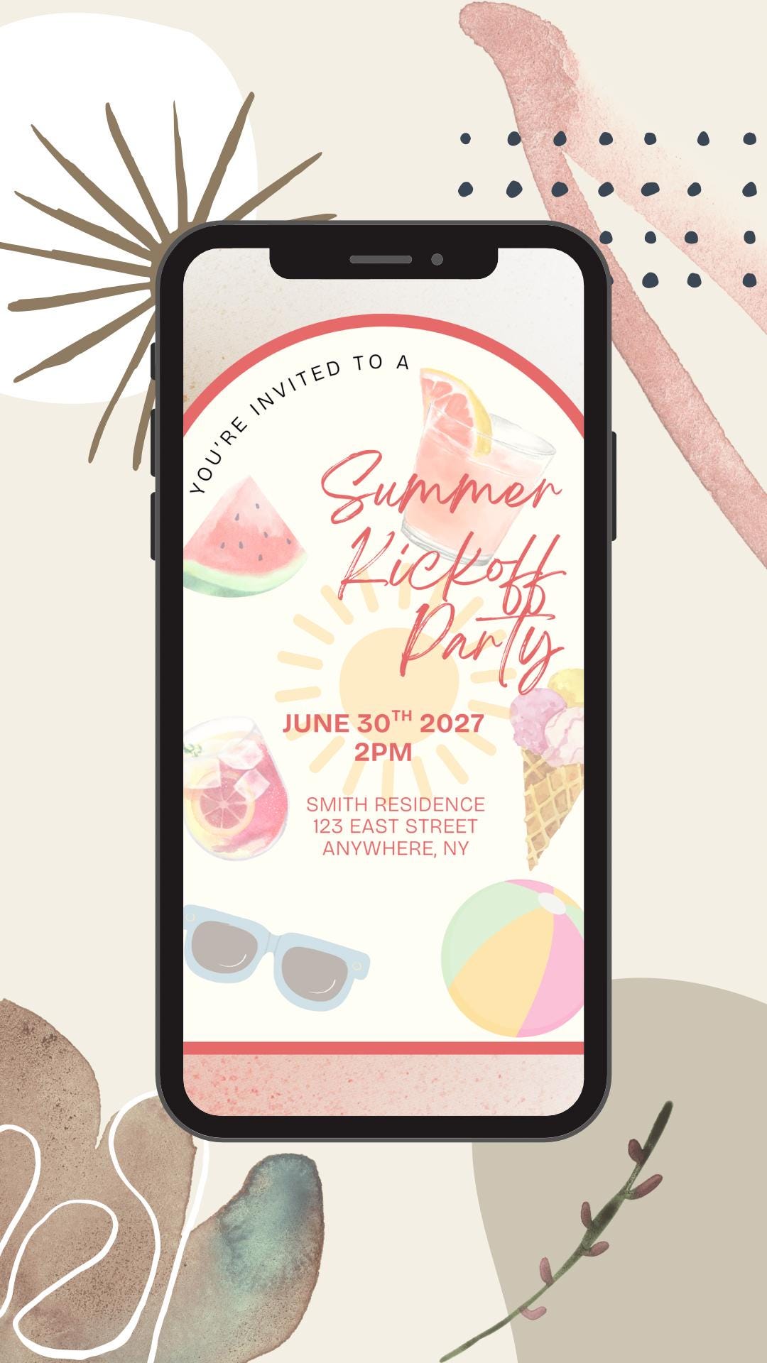 Summer Kick off Party Invitation - Etsy