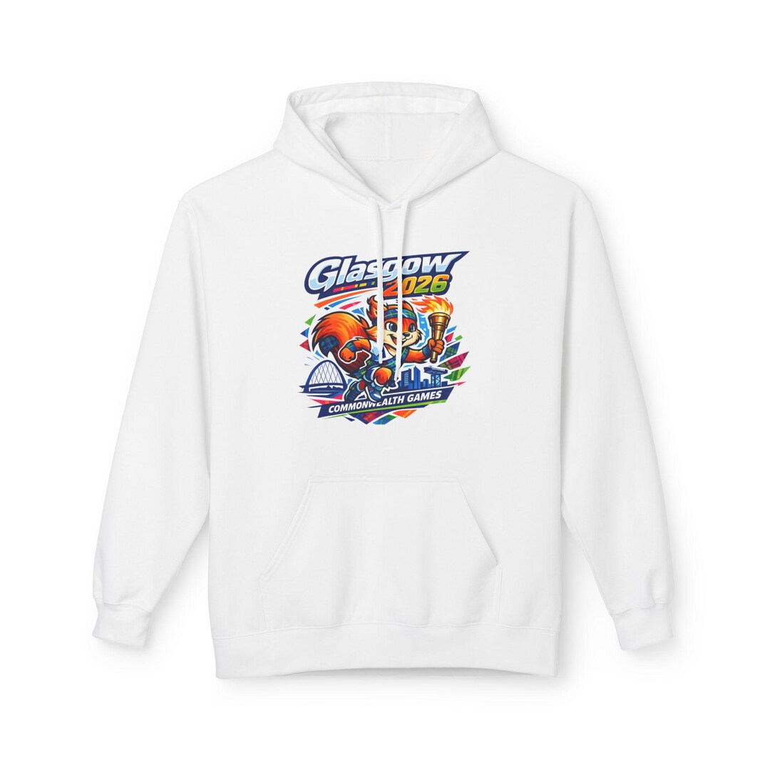 Glasgow 2026 Mascot Torch Hoodie | Commonwealth Games Sports Sweatshirt ...