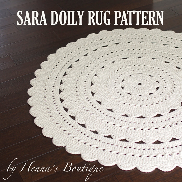 Crochet Doily Rug Pattern - "sara" 37 Inch Rug - PDF - Etsy Australia