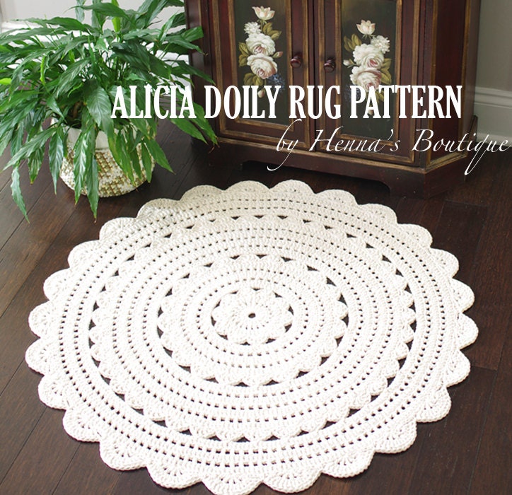 Crochet Doily Rug Pattern Pack ALICIA doily rugs | Etsy