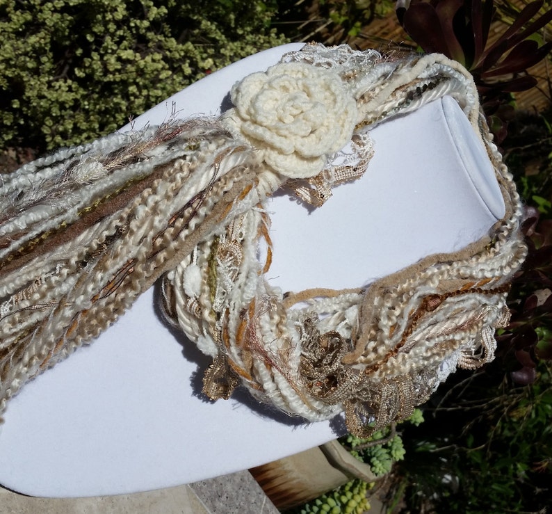 Fringe Scarf-neutral Colors of Cream, Golden Brown Beige, Taupe With ...