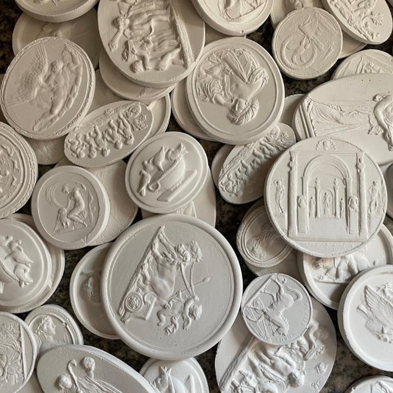 Plaster Wall Relief Round - Etsy