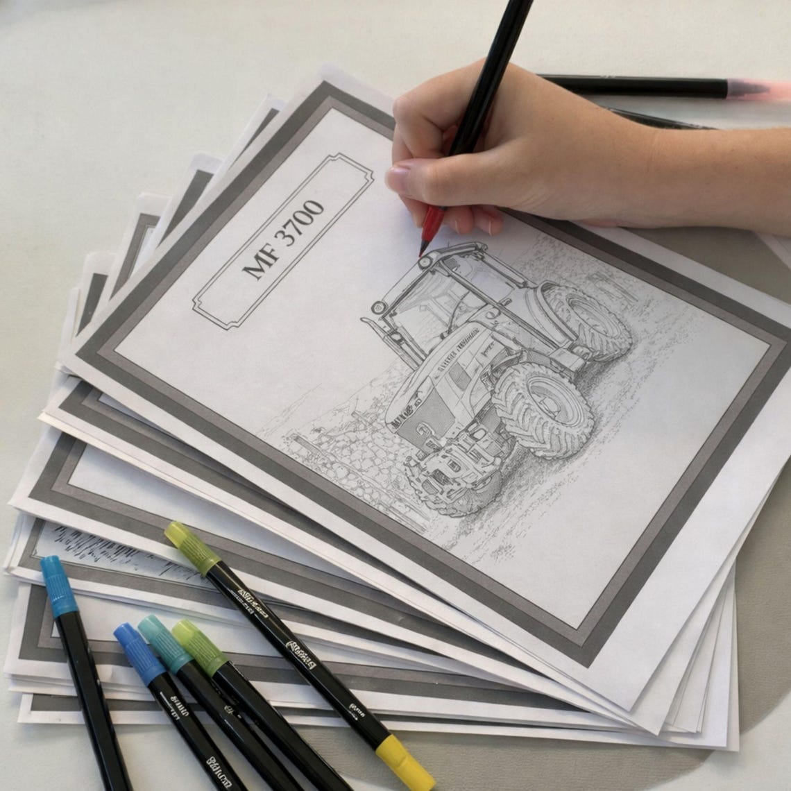 Iconic Farm Tractors Coloring Book - Etsy