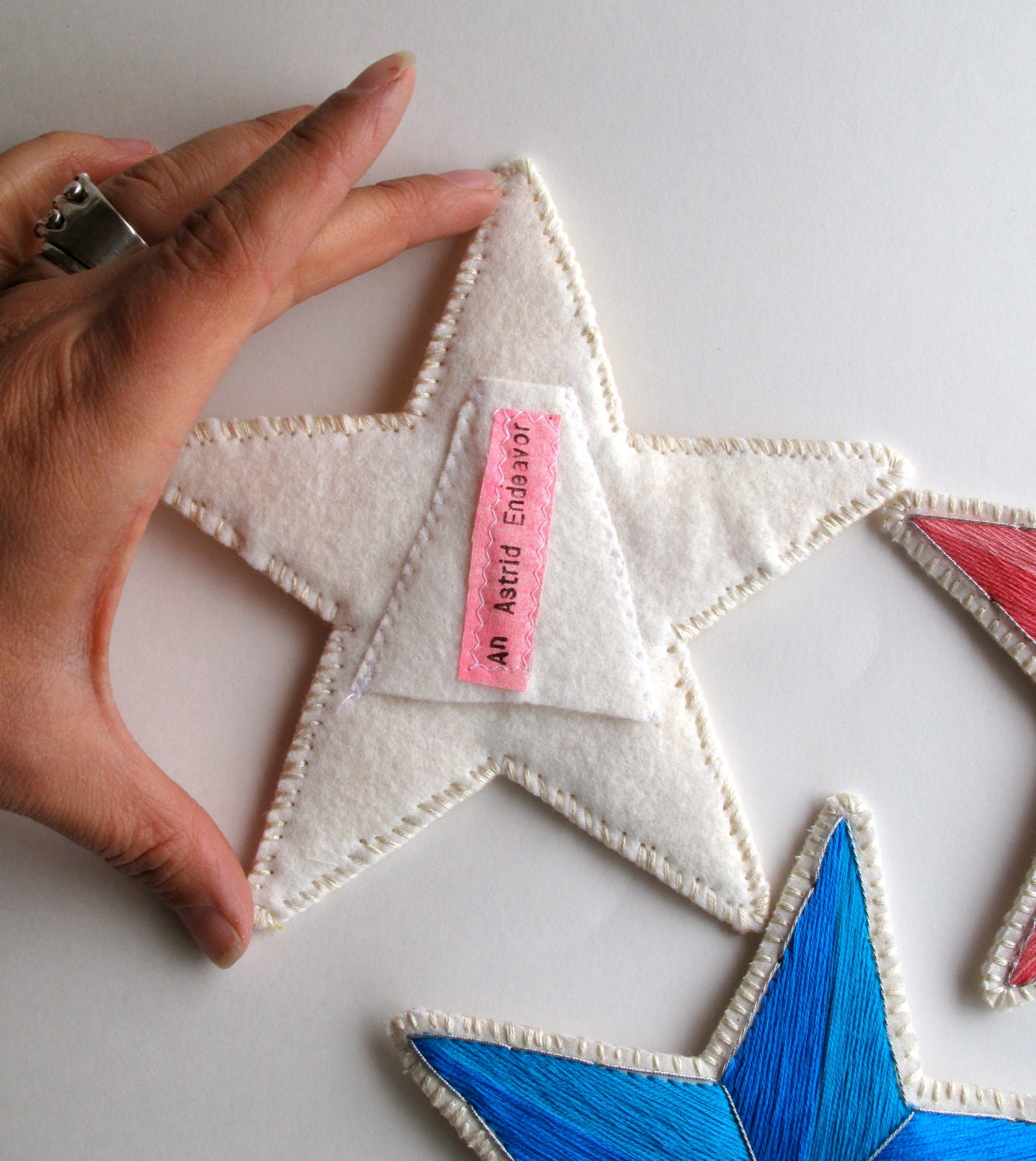 Christmas Tree Star Topper Choose Color Yellow Blue or Pink - Etsy