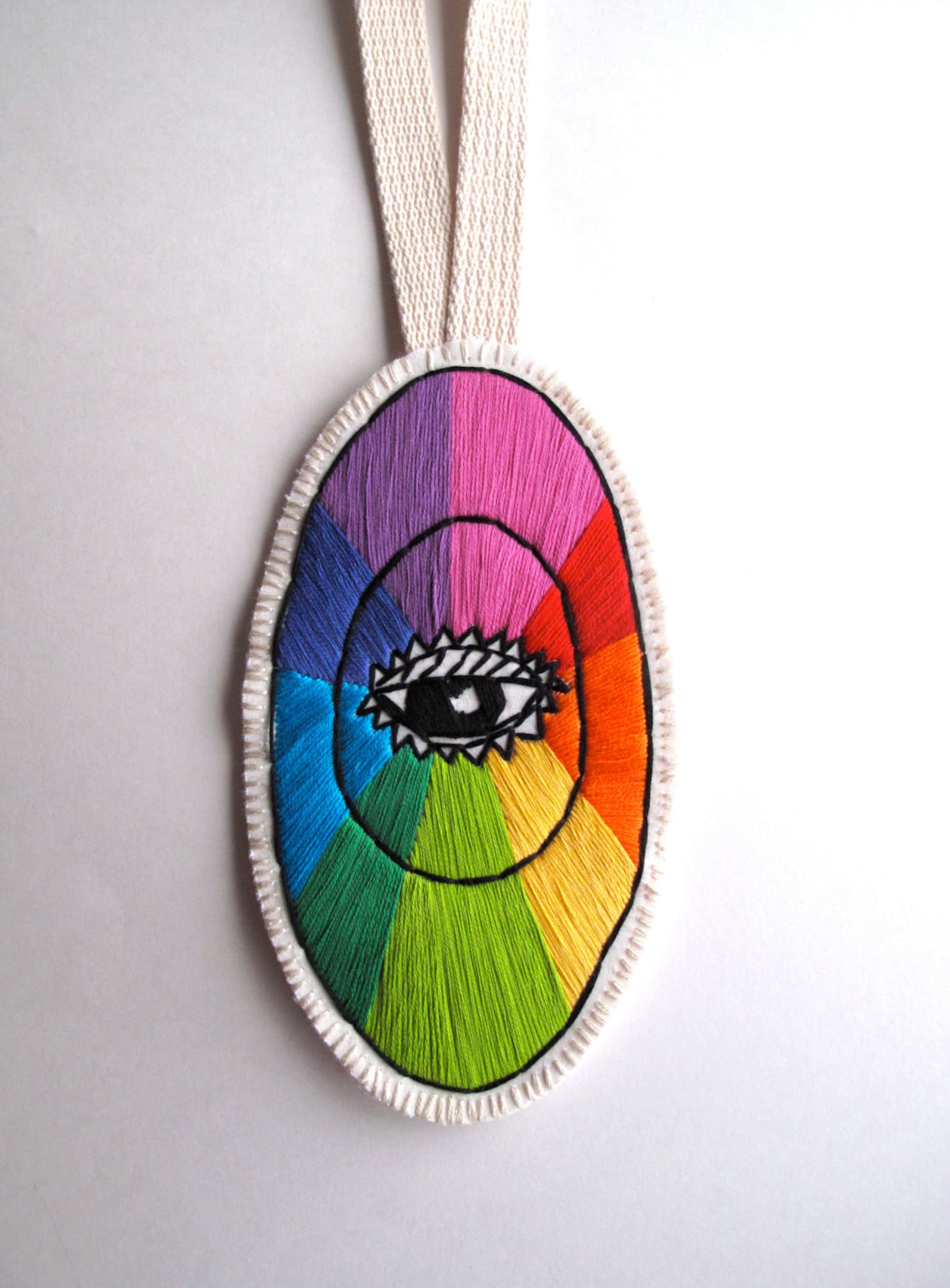 Textile Wall Hanging Hand Embroidered Abstract Design in - Etsy