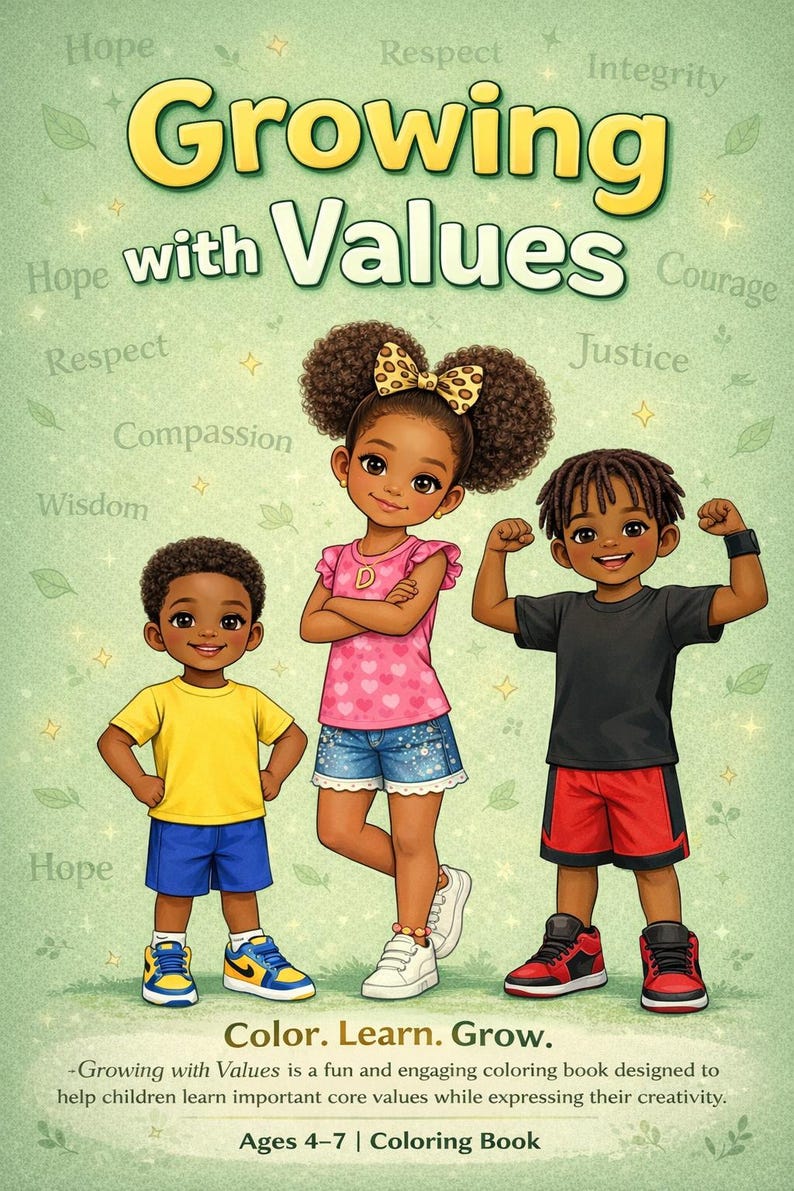 Children Core Value Coloring Pages. Character Building Printable ...
