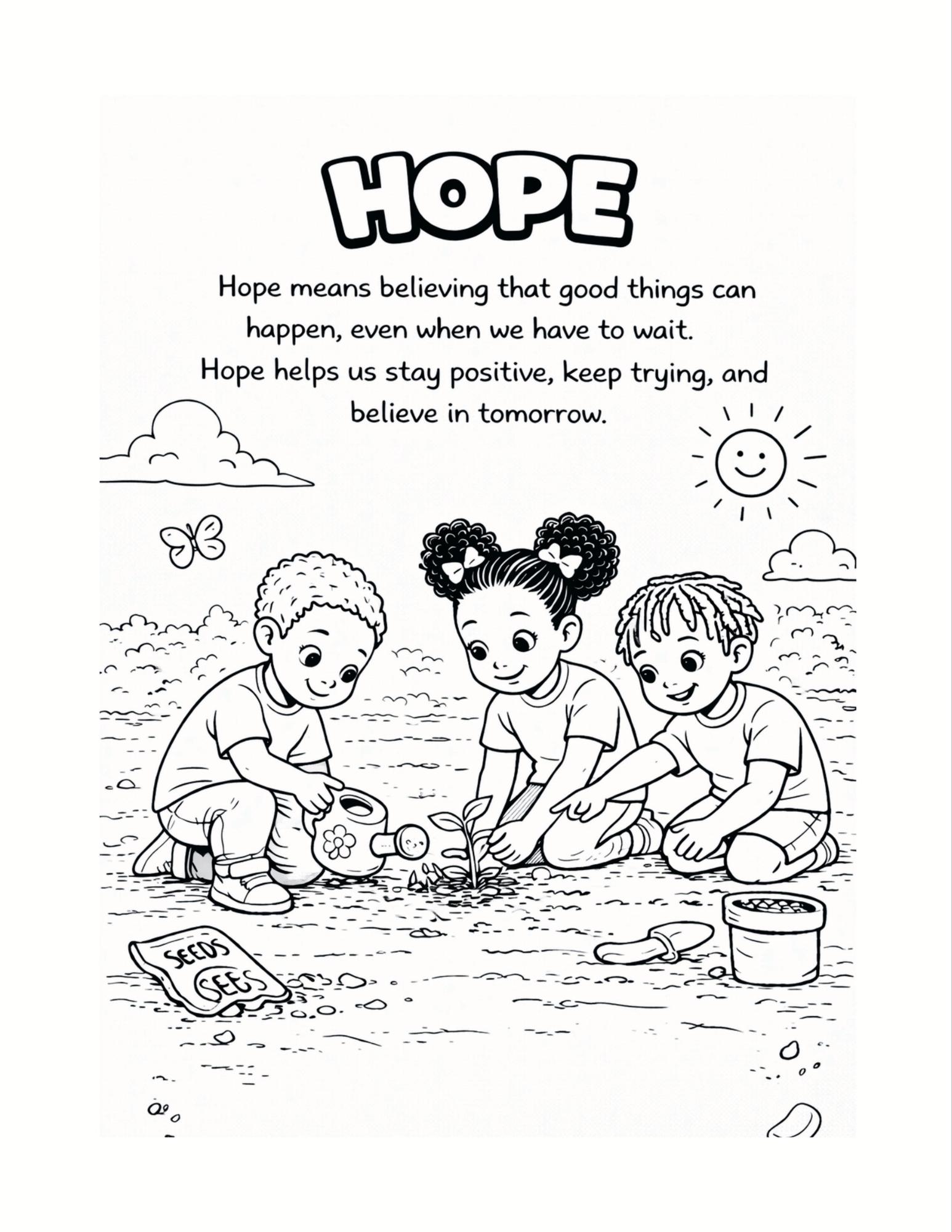 Children Core Value Coloring Pages. Character Building Printable ...