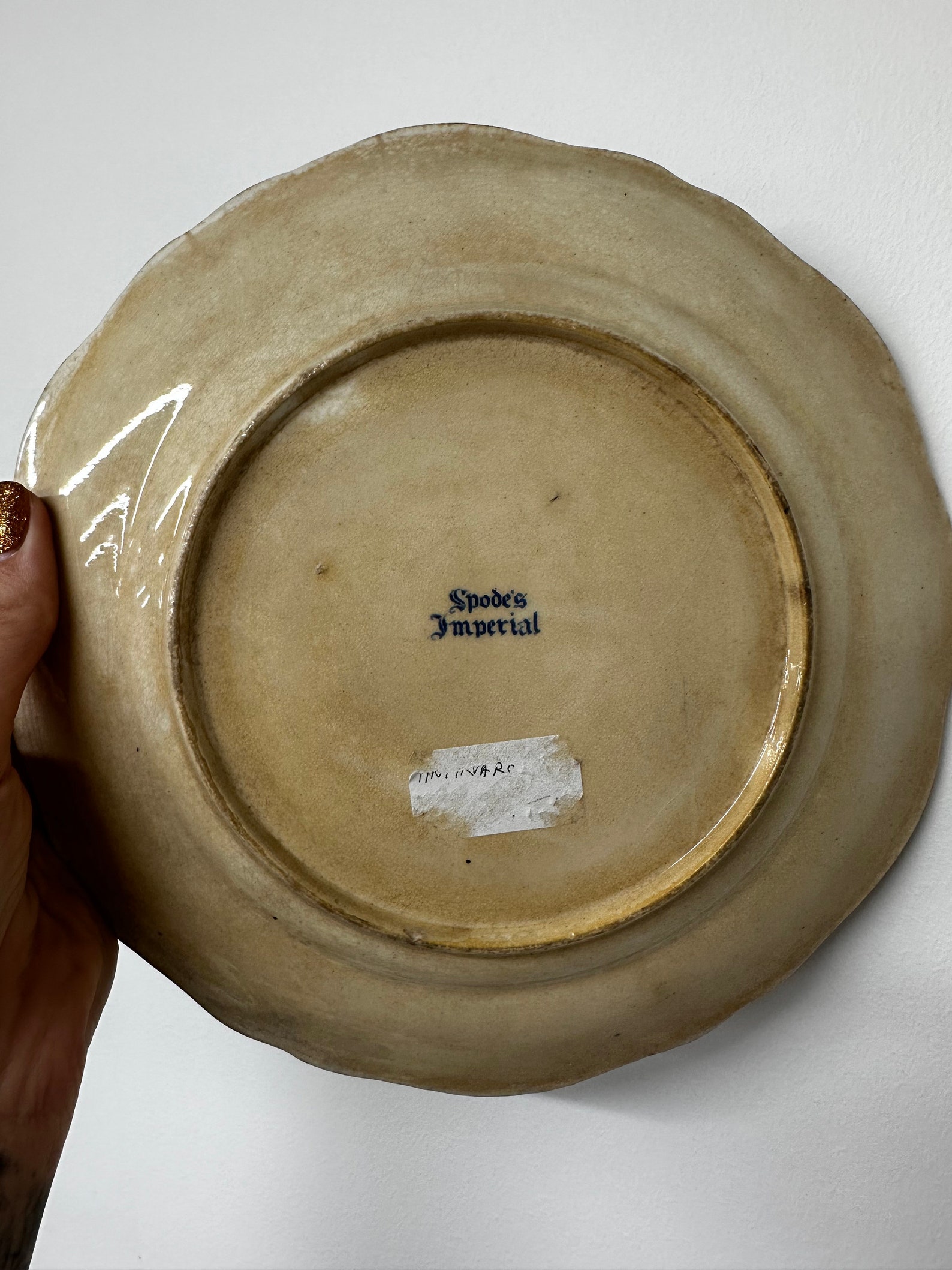 Spode Imperial Dining Plate With Blue Roses 1825 Antique Collection ...