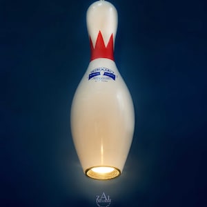 Bowling Pin Pendant Light. LED Bulb. - Etsy