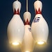 Bowling Pins. Pendant Light. LED Bulbs. - Etsy