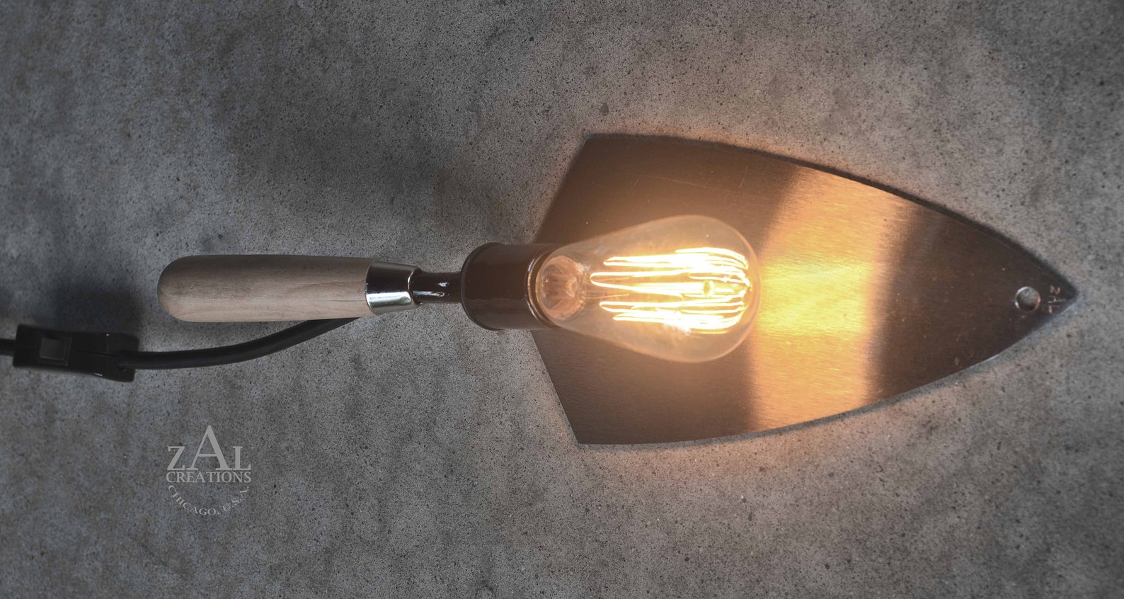 Brick Masonry Concrete Trowel Wall Light Table Lamp. | Etsy