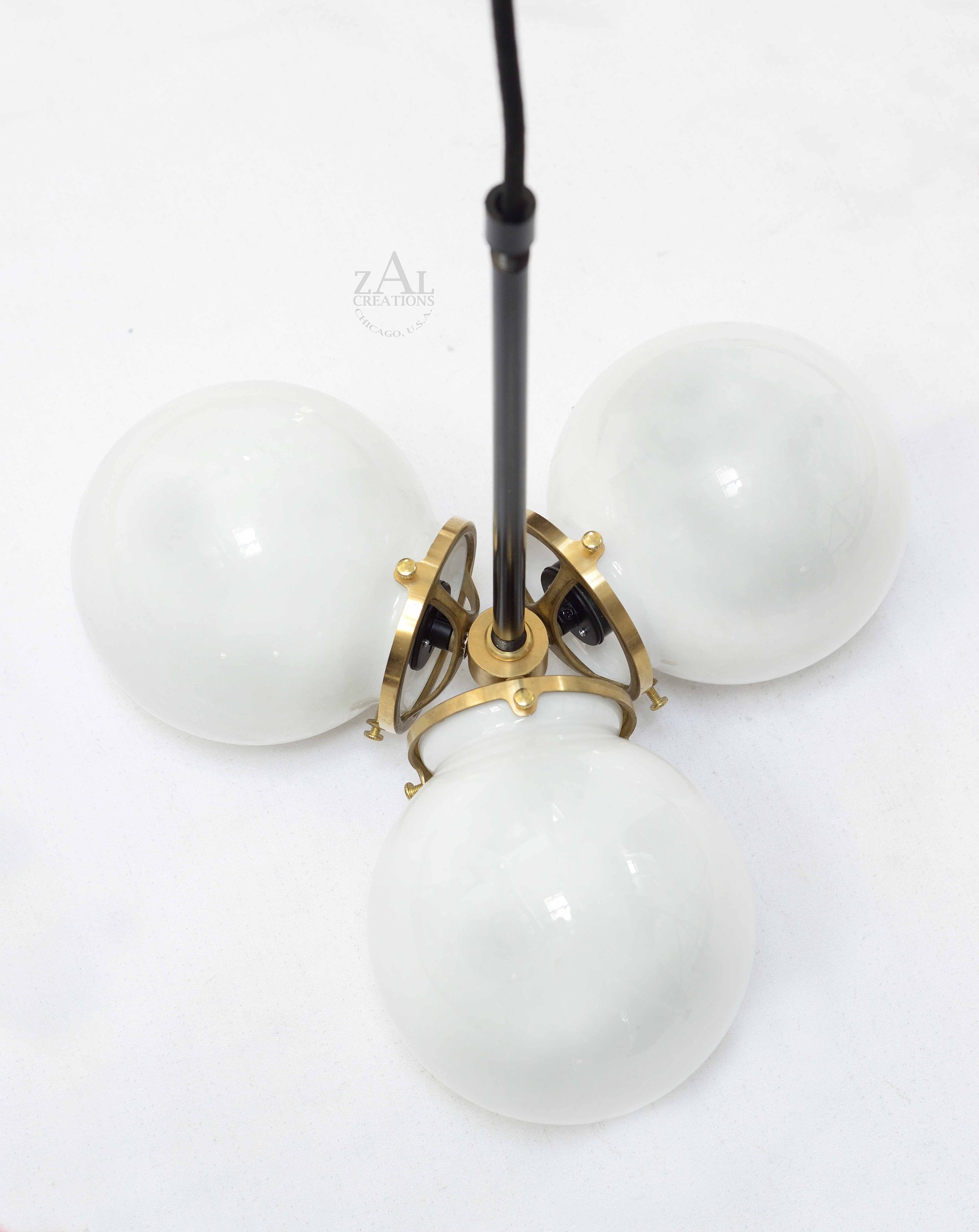 3 Glass Globe Cluster Pendant Light. Glass Ball Chandelier. | Etsy