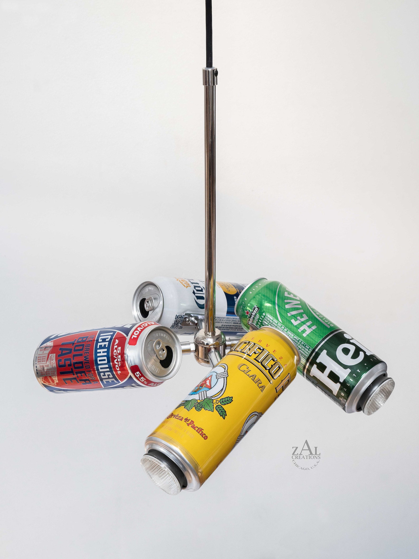 Beer Can Pendant Light. Chandelier. - Etsy