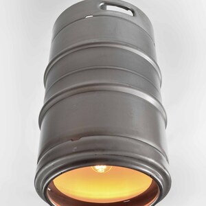 Beer Keg Light, Keg Lighting, Pendant Light. Stainless Steel Barrel ...