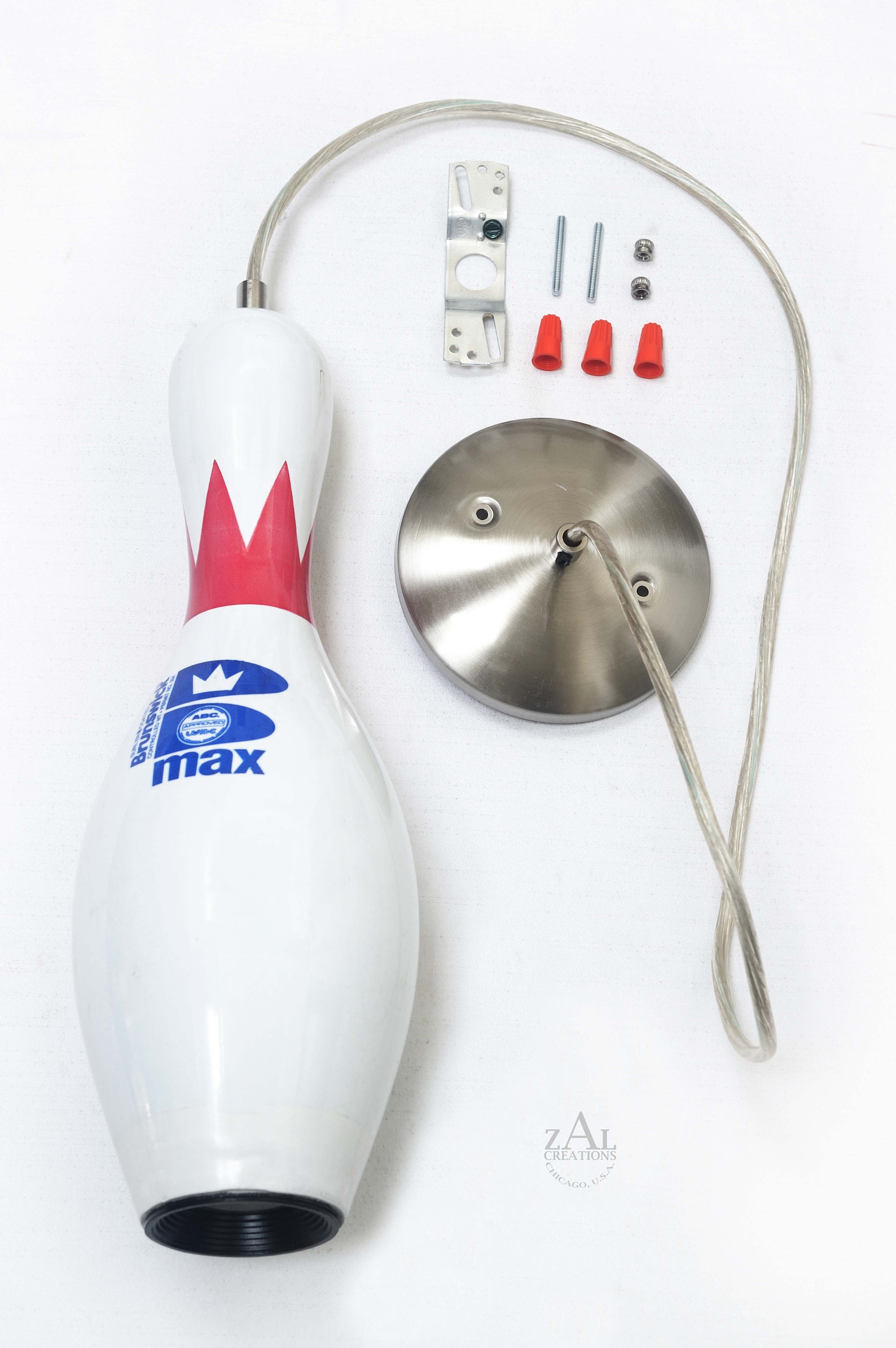 Bowling Pin Pendant Light. LED Bulb. - Etsy