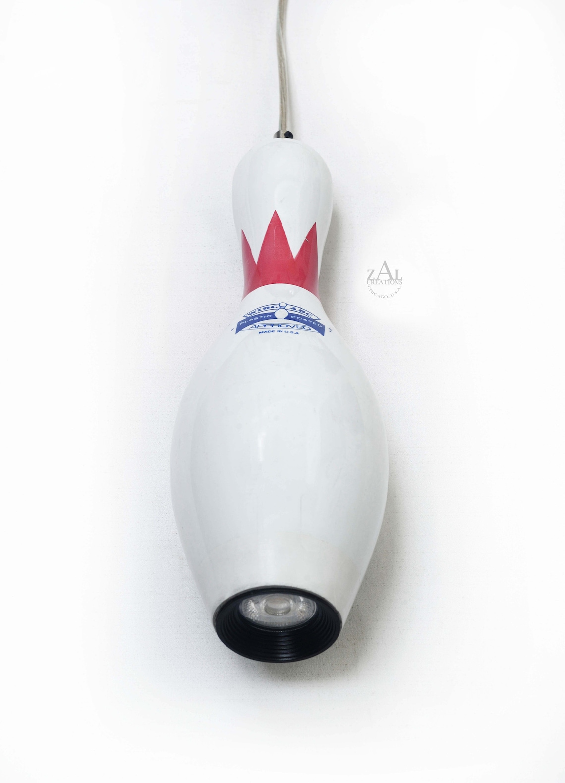 Bowling Pin Pendant Light. LED Bulb. - Etsy