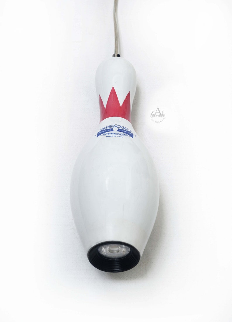 Bowling Pin Pendant Light. LED Bulb. - Etsy