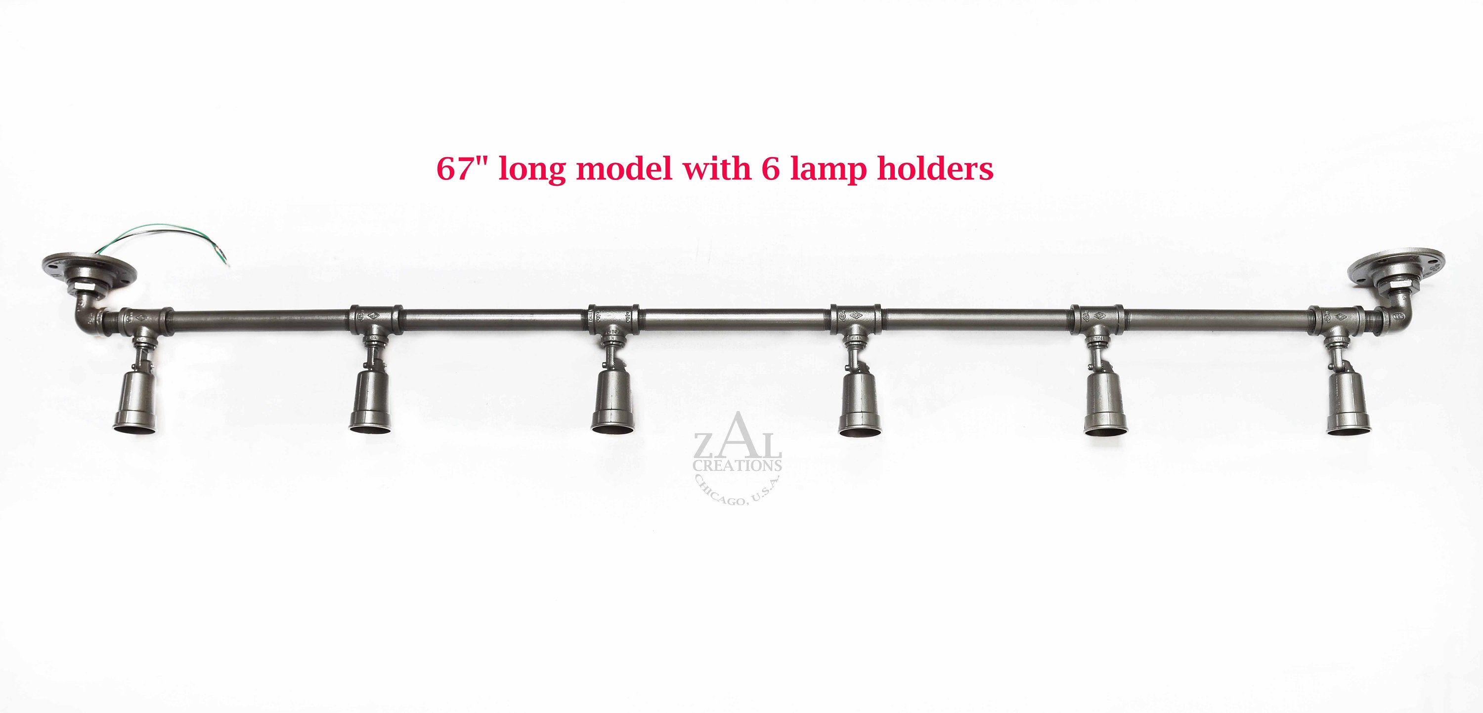 Track Lighting Adjustable Industrial Style Wall Light | Etsy UK