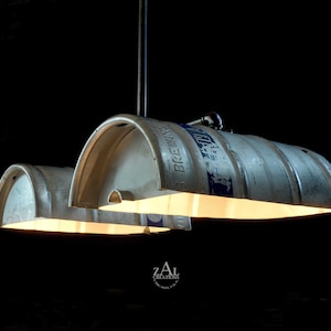 Beer Keg Light, Keg Lighting, Pendant Light. Stainless Steel Barrel ...