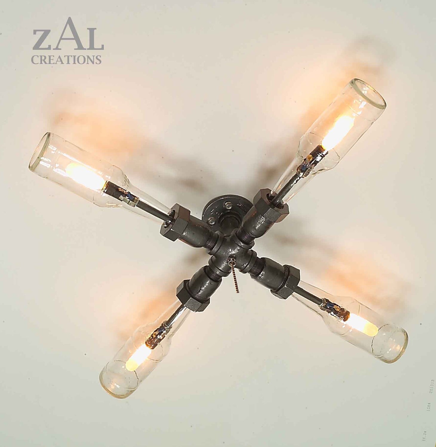 Wall Light. Lamp. Beer Bottles, Plumbing Pipe & Fittings. Wall Light ...