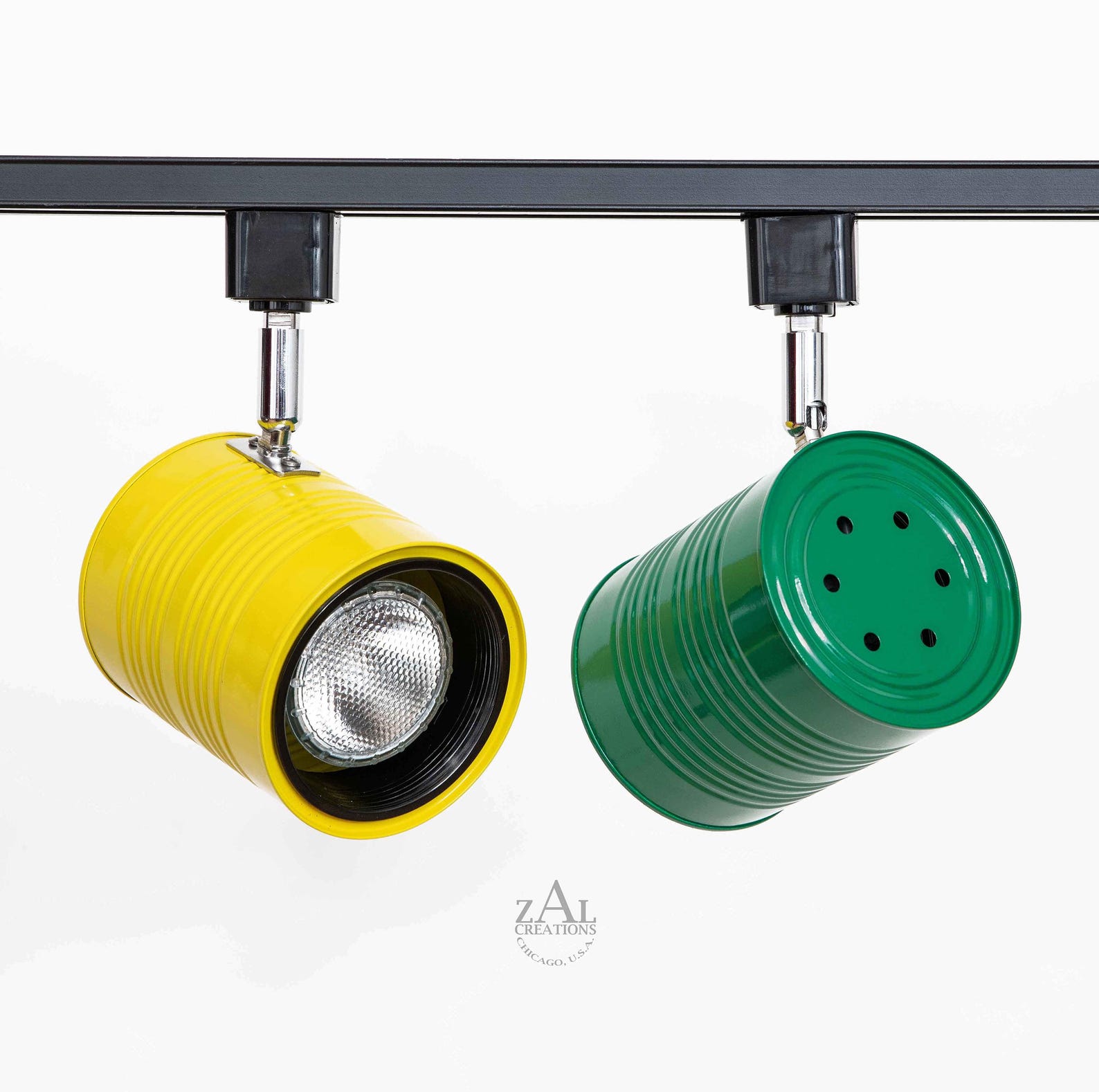 Track Lights. Metal Ribbed Tin Cans. Spot Lighting. - Etsy