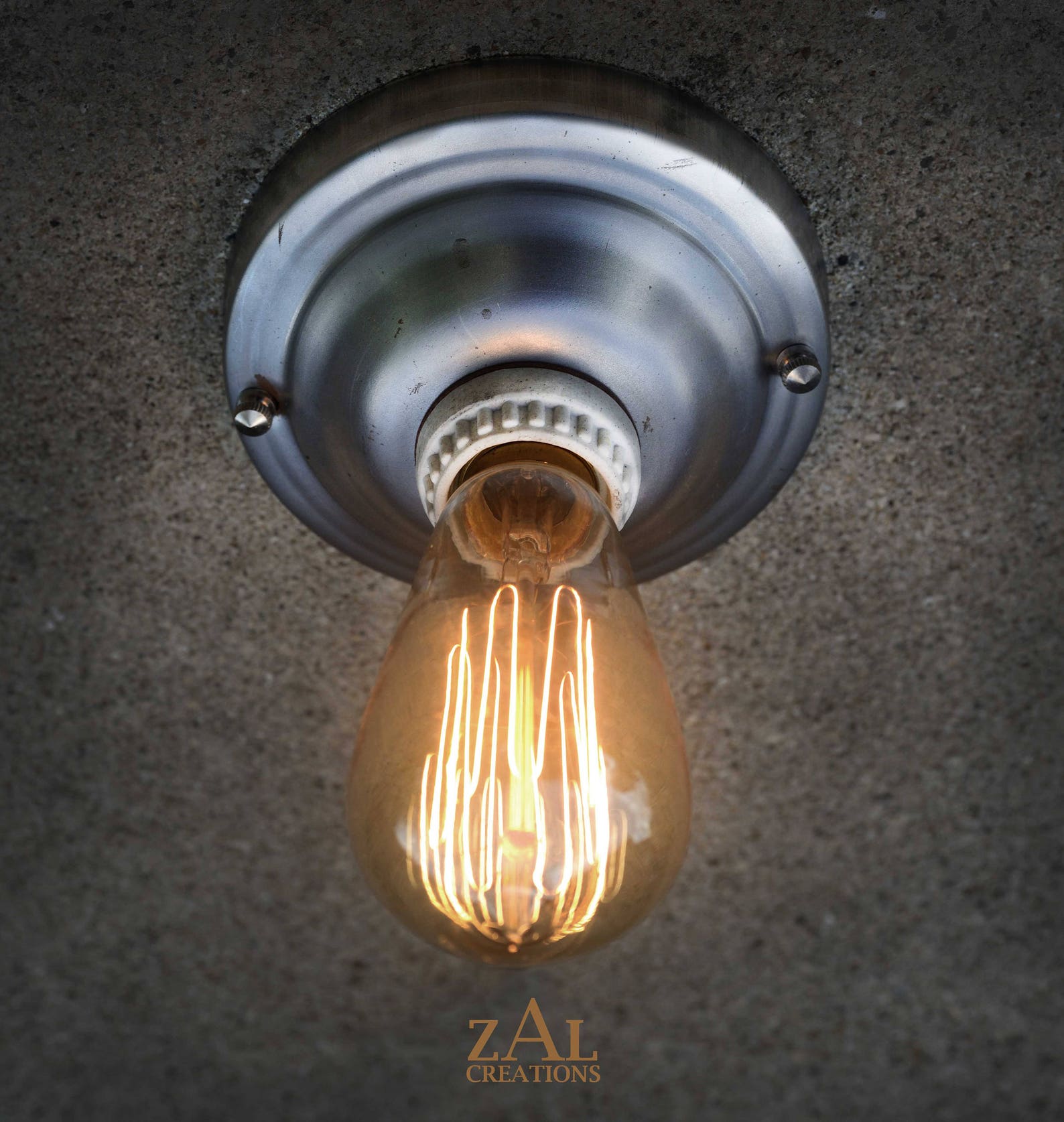 Flush Mount Ceiling / Wall Light Sconce. Steel. Steampunk - Etsy