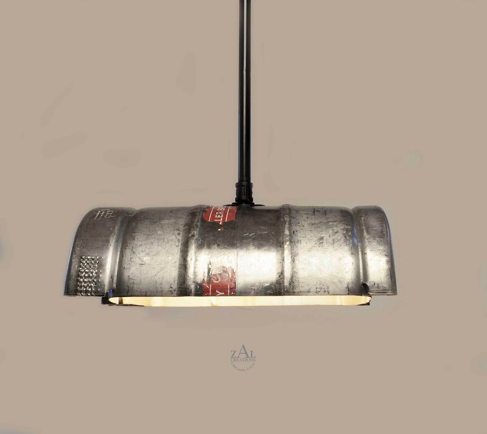 Beer Keg Light Keg lighting Pendant light. Stainless steel | Etsy