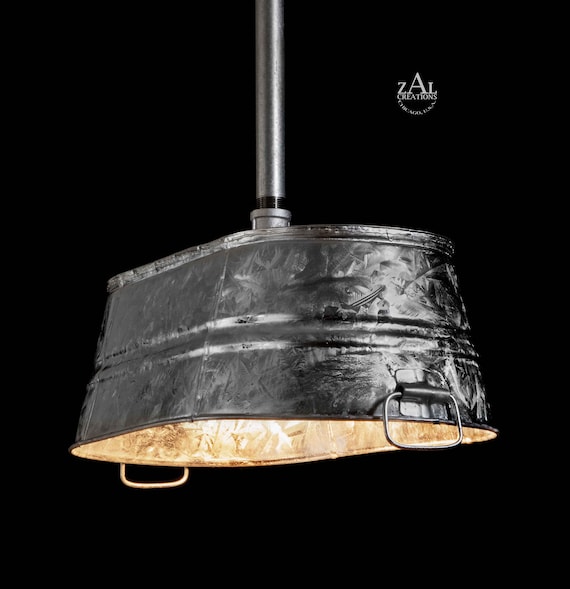 Galvanized Metal Ceiling Light