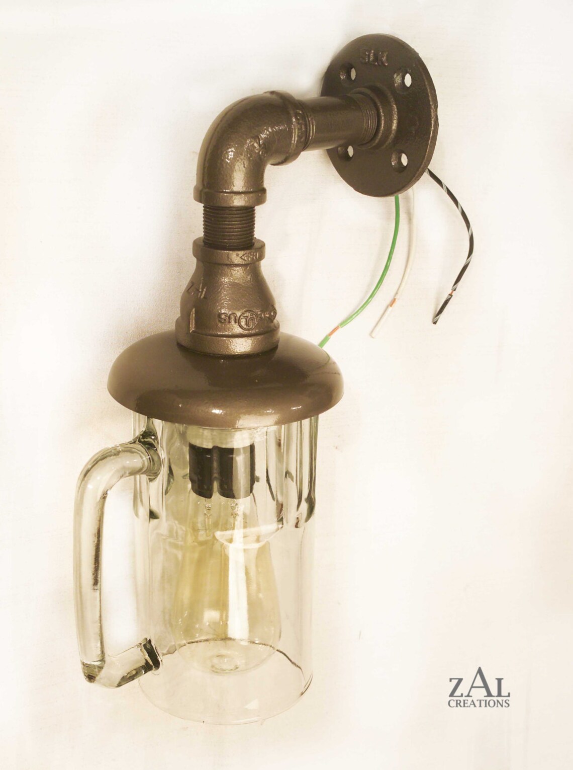 Sconce Beer Mug Wall Light. Lamp. With Vintage Style Edison - Etsy