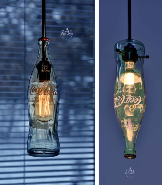 Pendant Light. Vintage Soda Bottle. 26 Oz | Etsy