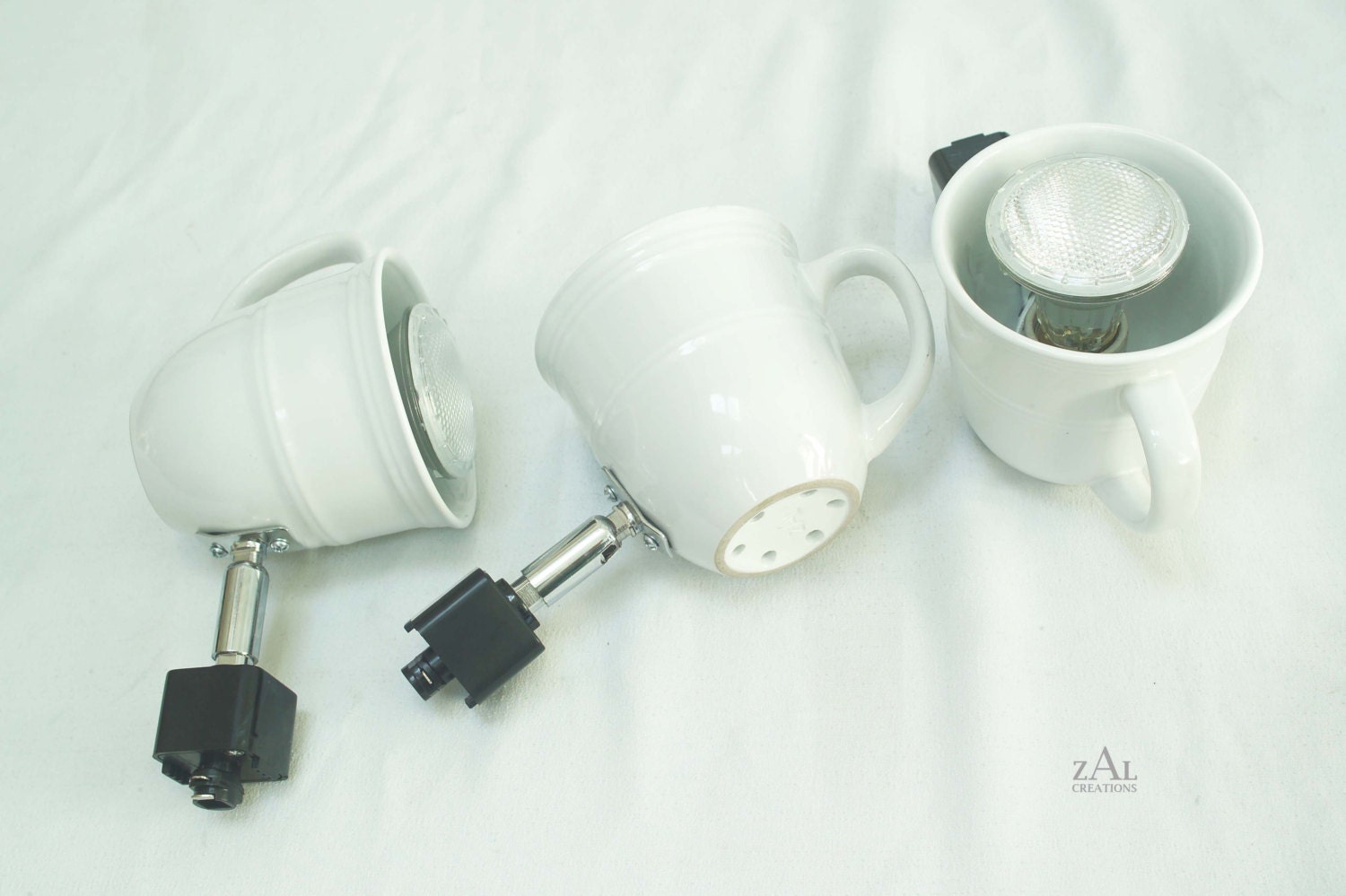 Track Lighting Fixture, Coffee Mug, Tea Cup. 3 Track Lights & Track. - Etsy