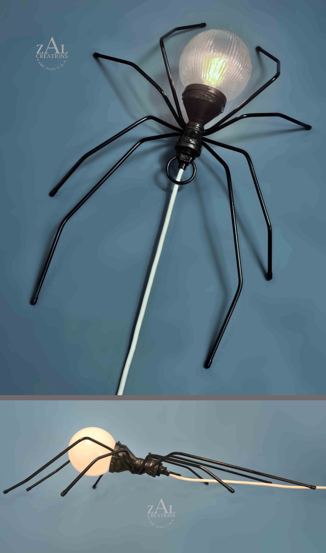 Spider Light. Table Lamp. Wall Light. Pendant Light. Black Widow. Giant ...