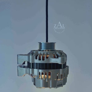 Alternator Pendant Light. Automotive Generator Lamp. Dieselpunk. - Etsy