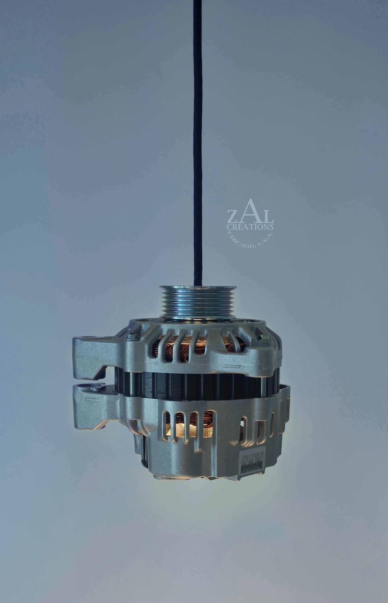Alternator Pendant Light. Automotive Generator Lamp. Dieselpunk. - Etsy ...