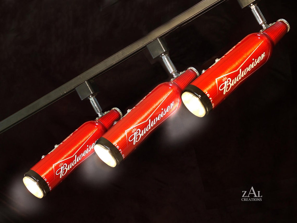 Track Lighting Fixture Beer Bottles 3 Track Lights and - Etsy