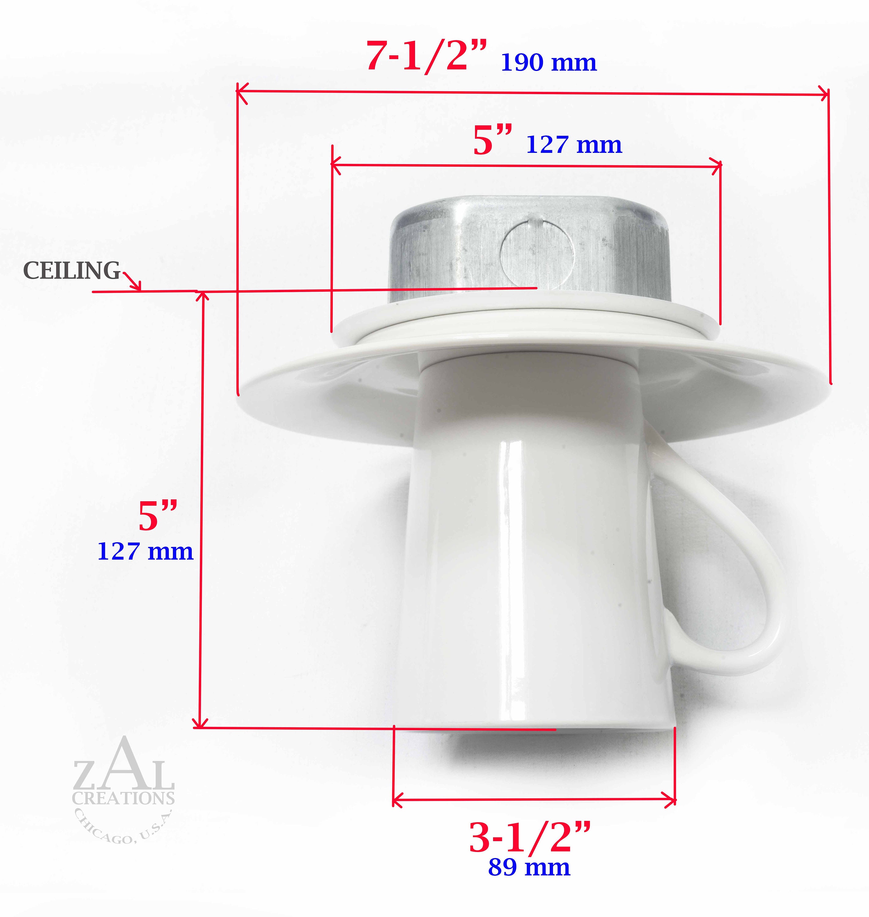 Ceiling Light. Coffee Mug, Cup. Flush Mount. - Etsy