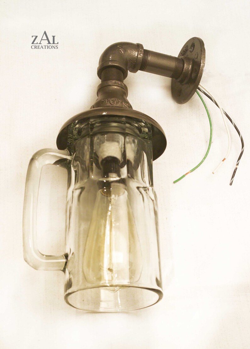 Sconce Beer Mug Wall Light. Lamp. With Vintage Style Edison - Etsy