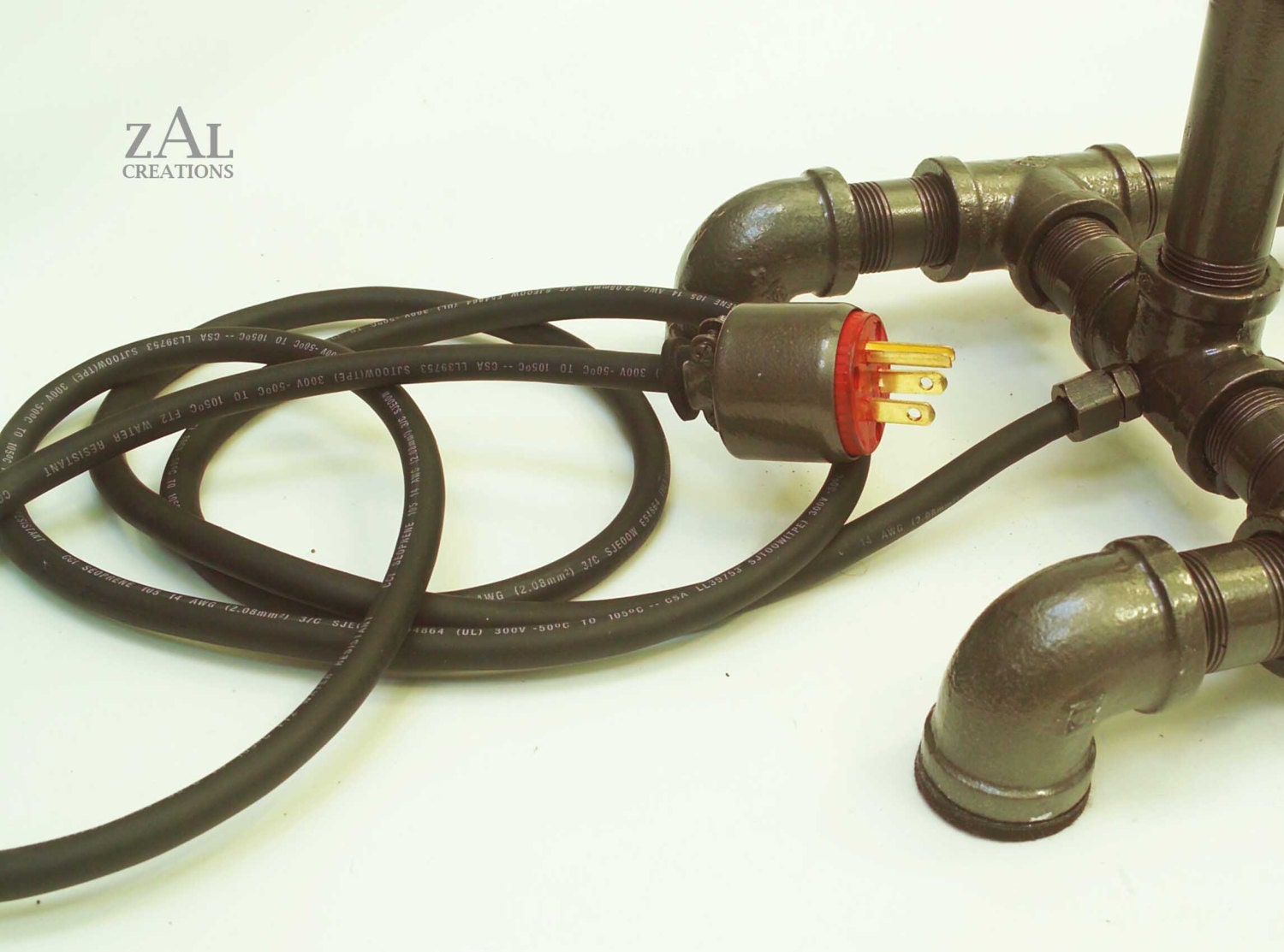 Table Lamp. Beer Mugs, Plumbing Pipe & Fittings. With Vintage Style ...