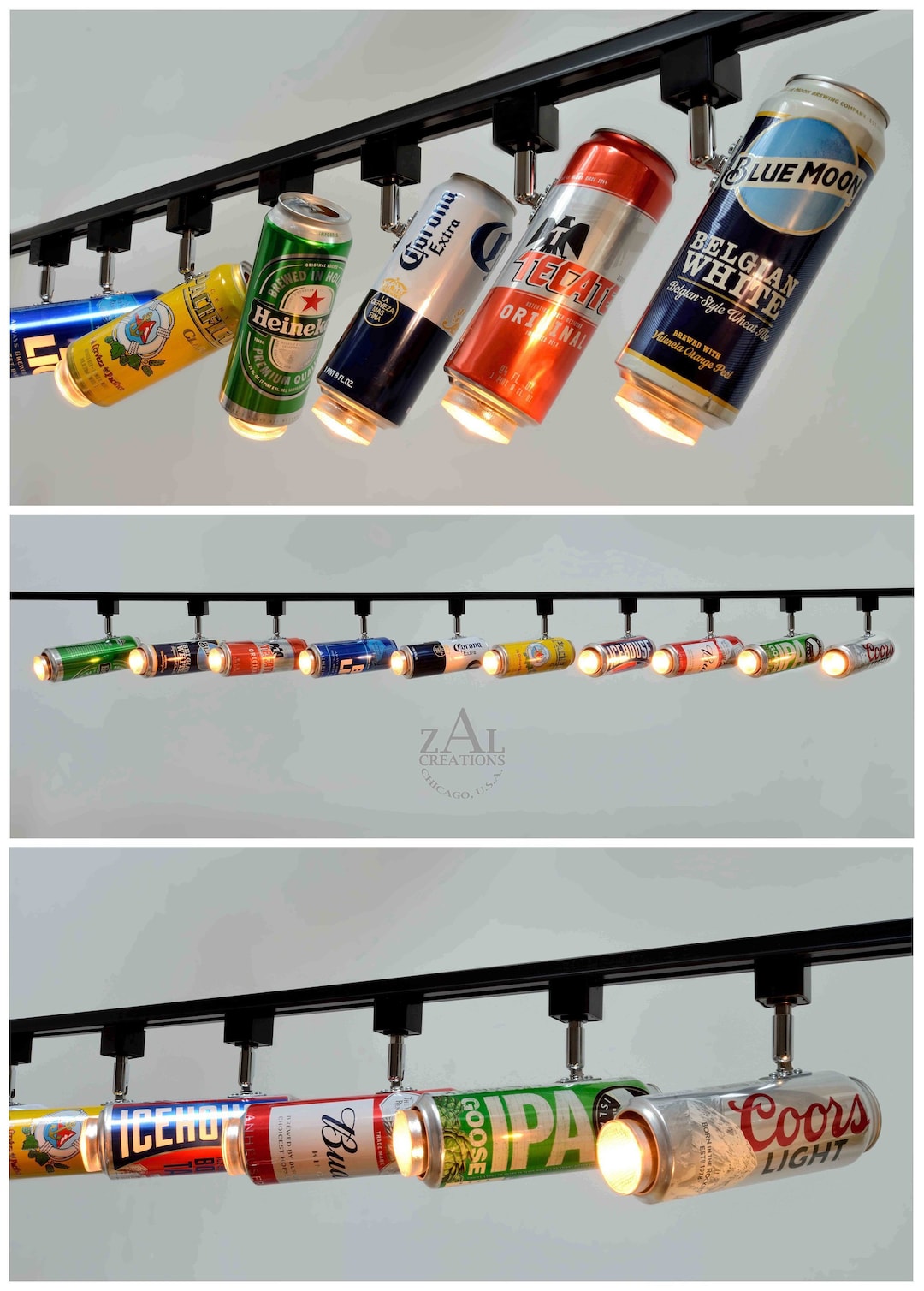 Beer Can Track Lighting Fixture. Track Lights With Track. Aluminum Beer ...