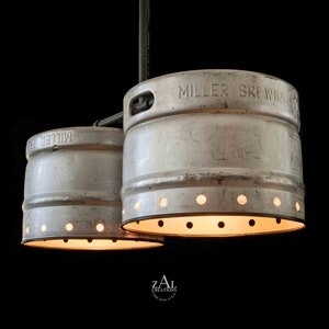 Beer Keg Light, Keg Lighting, Pendant Light. Stainless Steel Barrel ...