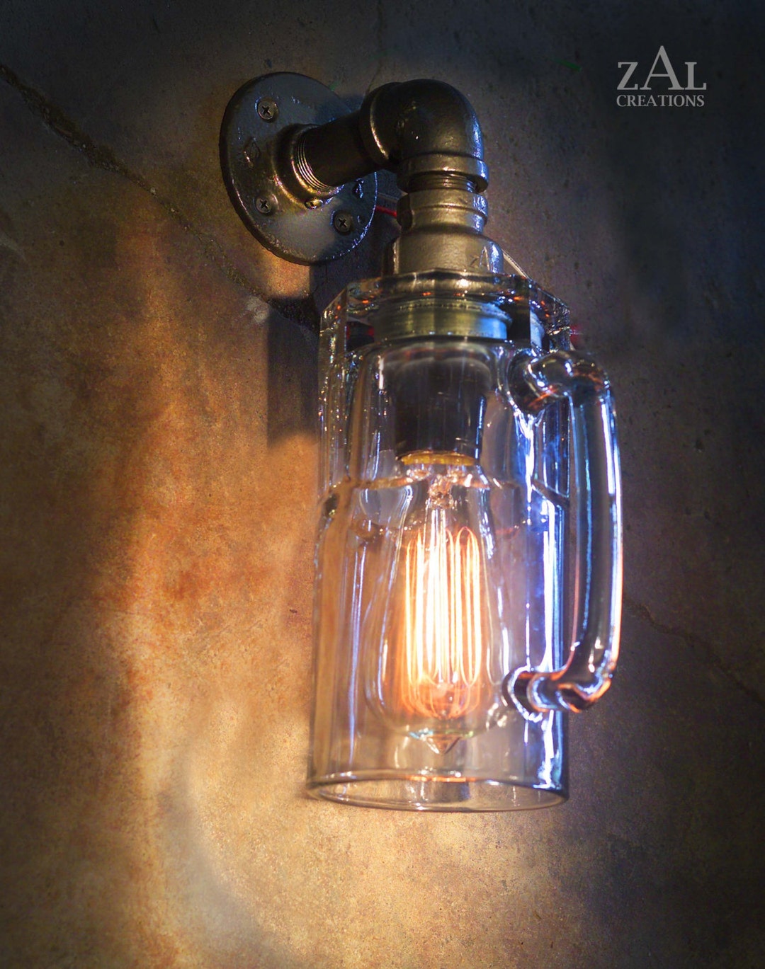 Sconce, Wall Light, Beer Mug, Lamp. Edison. - Etsy