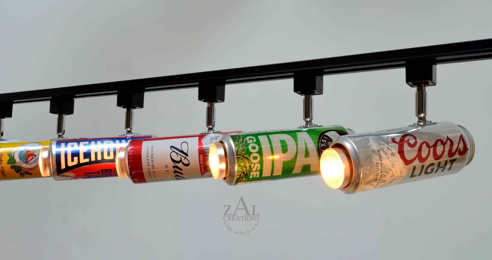 Beer Can Track Lighting Fixture. Track Lights With Track. Aluminum Beer ...