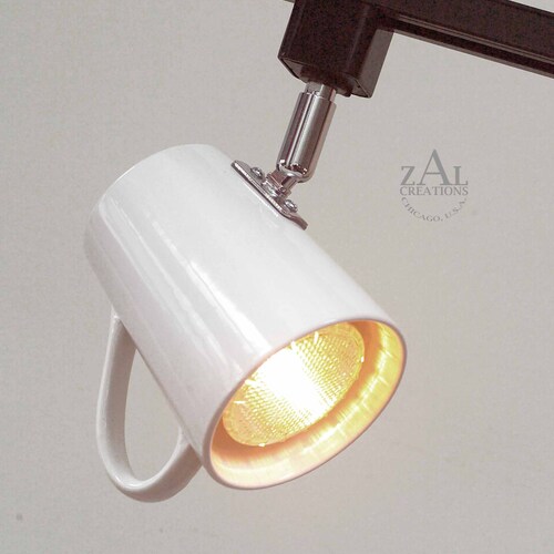 Track Lighting Fixture Coffee Mug Tea Cup. 3 Track Lights & - Etsy
