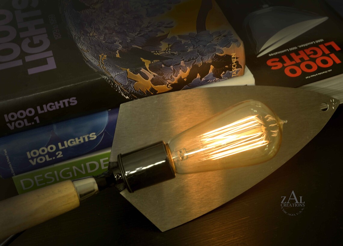 Brick Masonry Concrete Trowel Wall Light Table Lamp. | Etsy