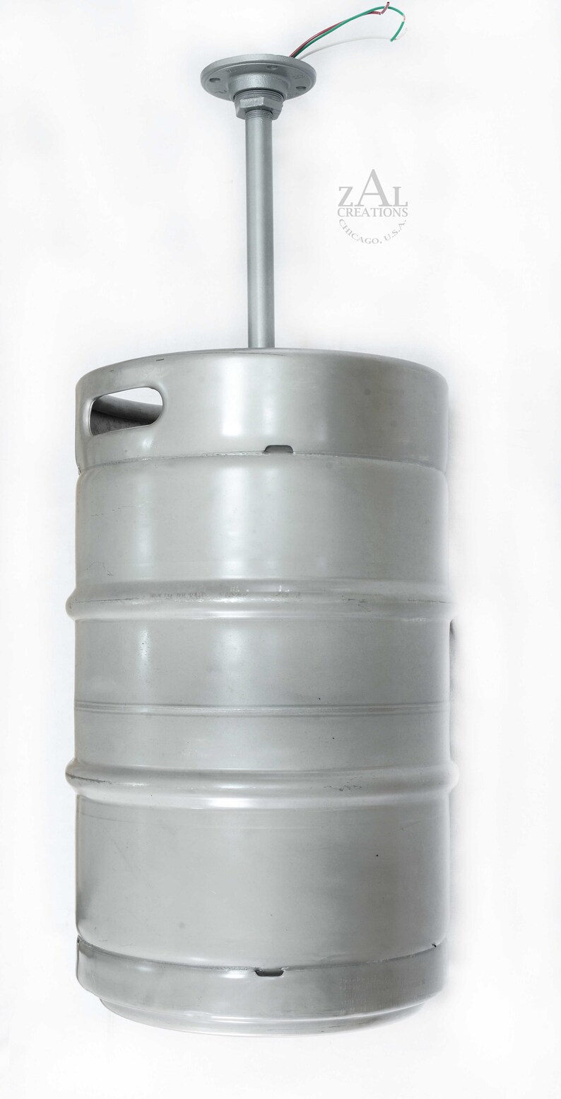 Beer Keg Light, Keg Lighting, Pendant Light. Stainless Steel Barrel ...